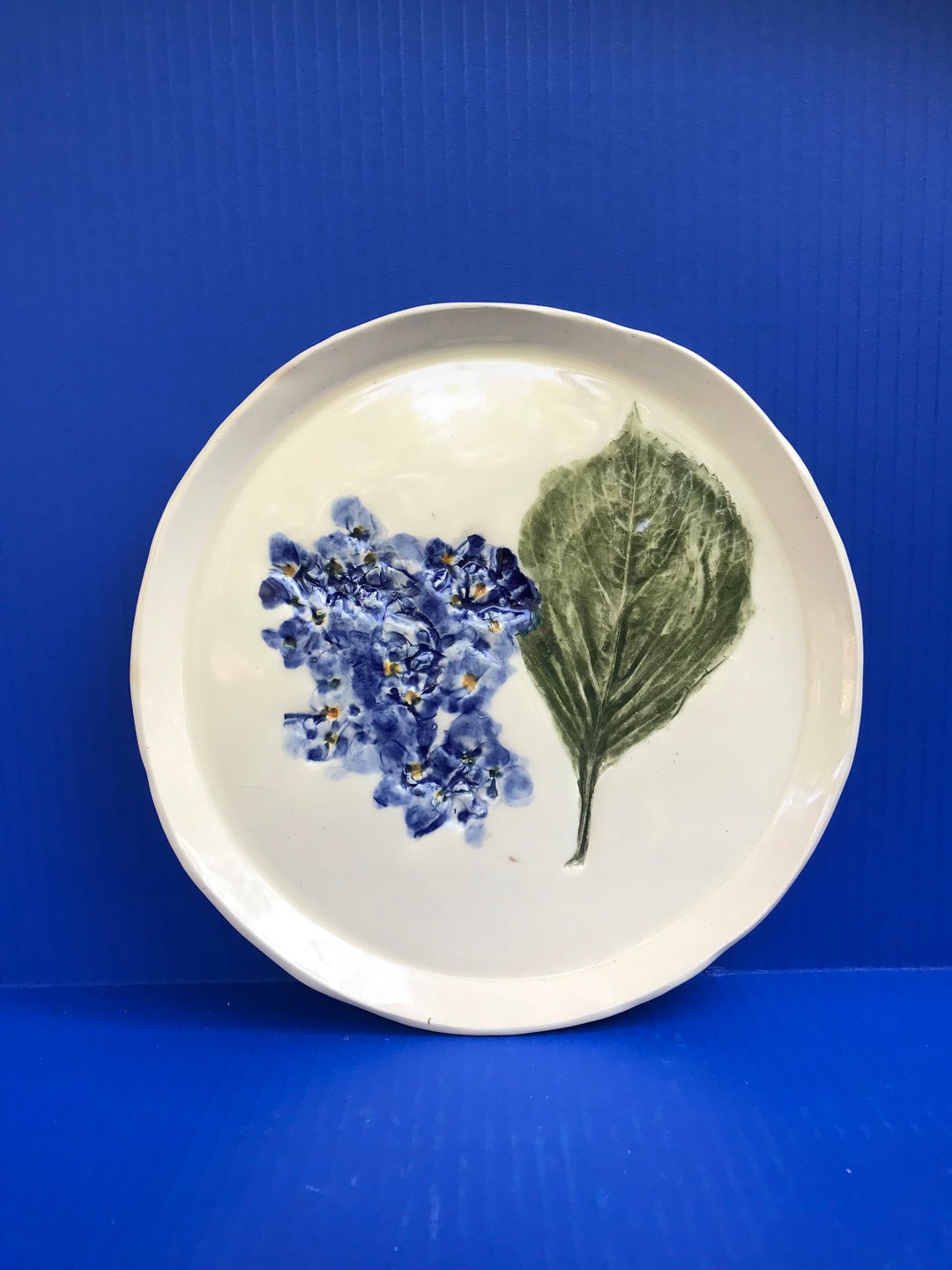 Ceramic Hydrangea Plate - Etsy