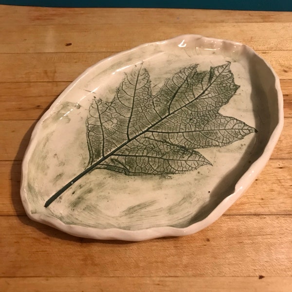 Ceramic Leaf Plate - Etsy