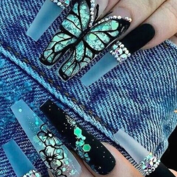 Long Fake Nails - Etsy