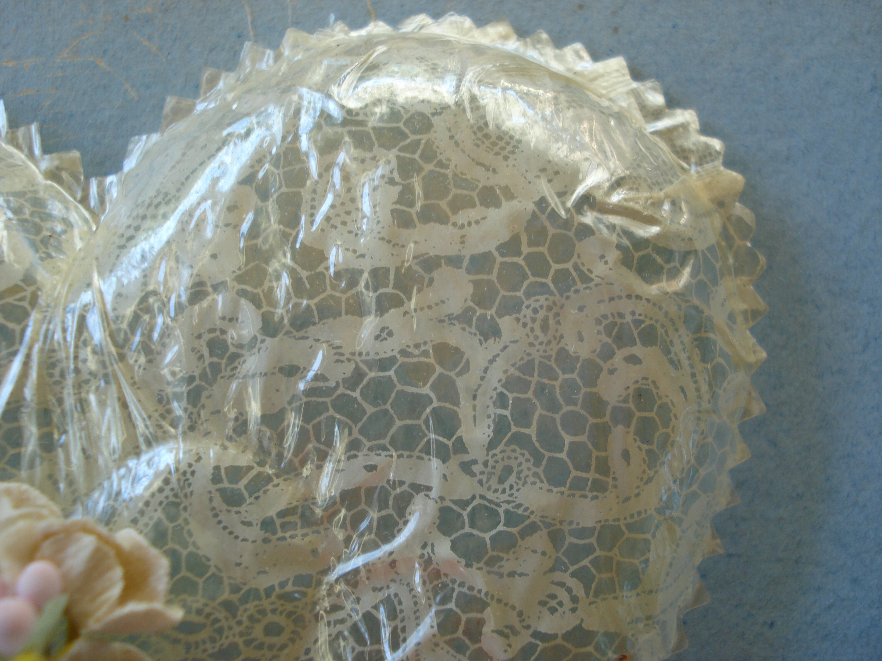 Vintage Cellophane Lace Puffy Heart Antique Valentines Card Candy ...