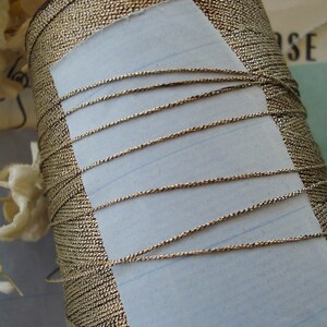 20y Antique French Silver Metallic Black Core Twist Oval Metal ...