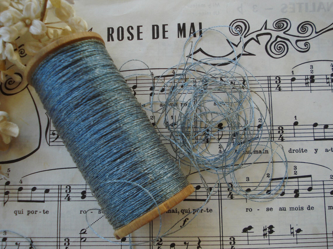 20y Antique French Silver Metallic Blue Core Twist Metal Embroidery ...