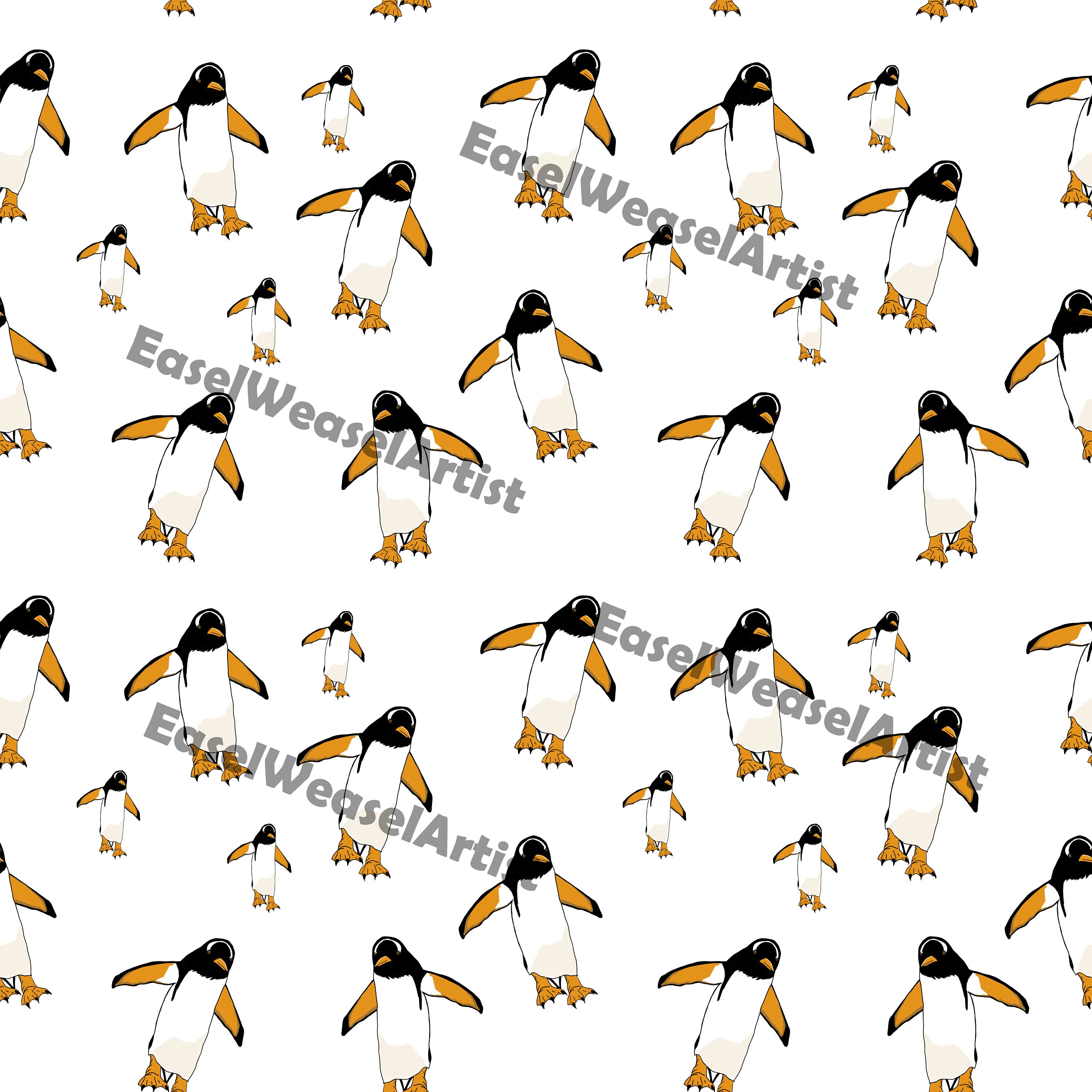Continuous Pattern for Printing Penguin Party Digital Download - Etsy