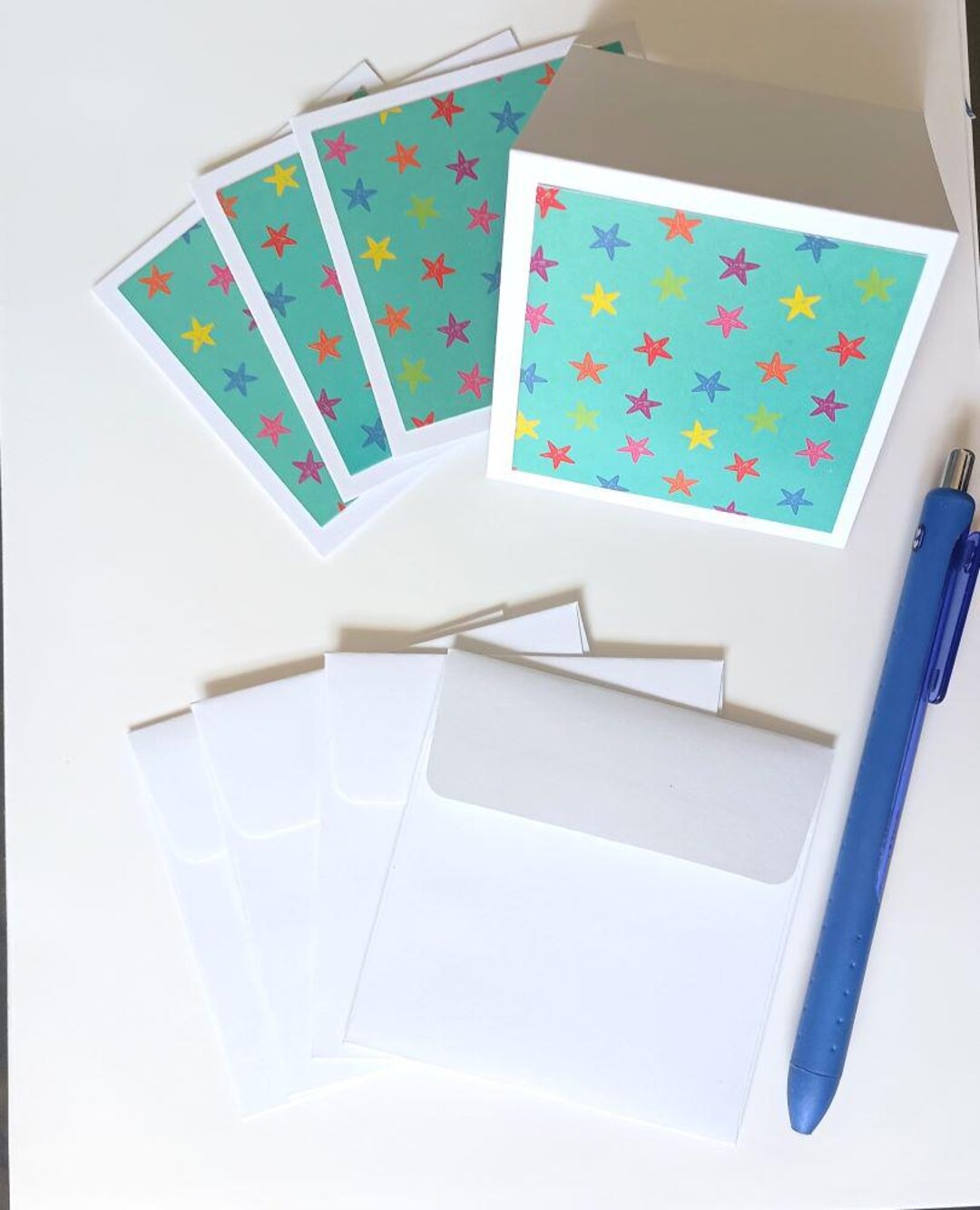Mini Birthday Card Bundle - 3x3 Colorful Stars - Etsy UK