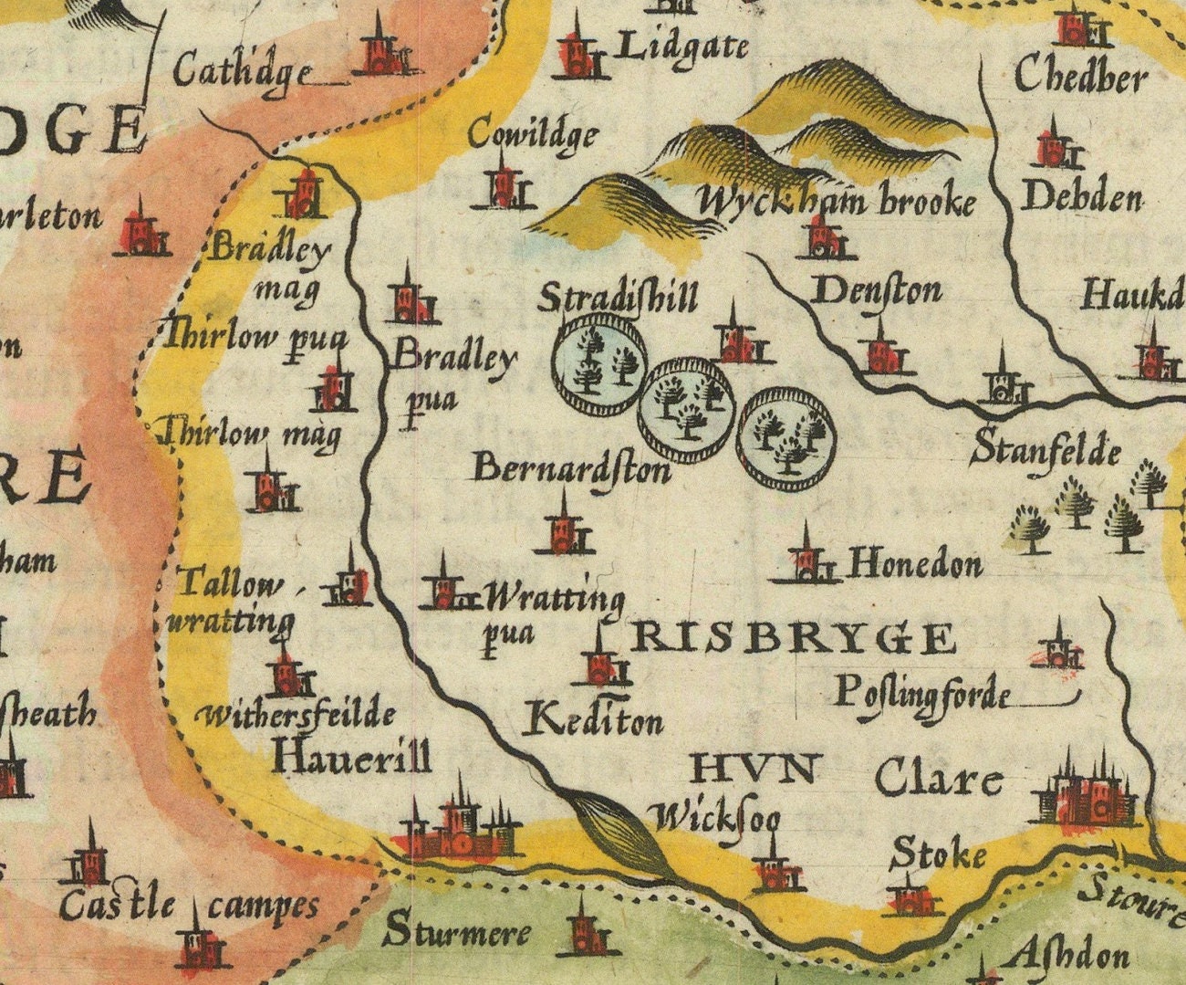 Rare Old Map of Suffolk 1611 Huge Map Antique Map - Etsy UK
