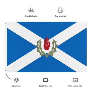 Ulster Scots Flag: Polyester Banner With Iron Grommets - Etsy