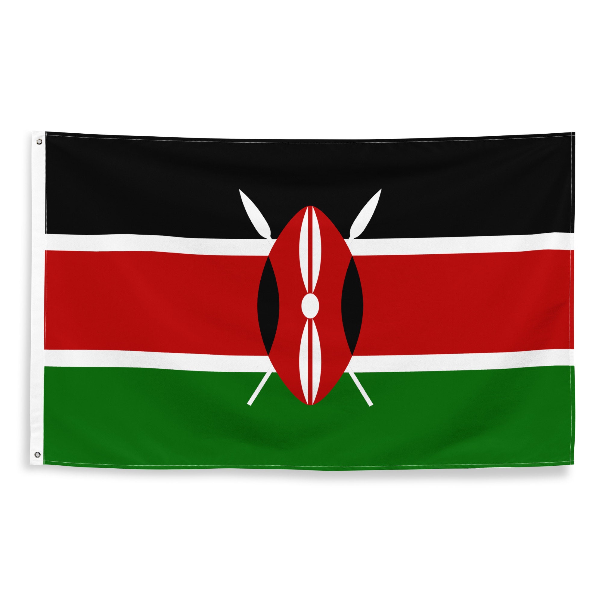 Kenyan National Flags Polyester With Iron Grommets 100% Kenya Flag ...