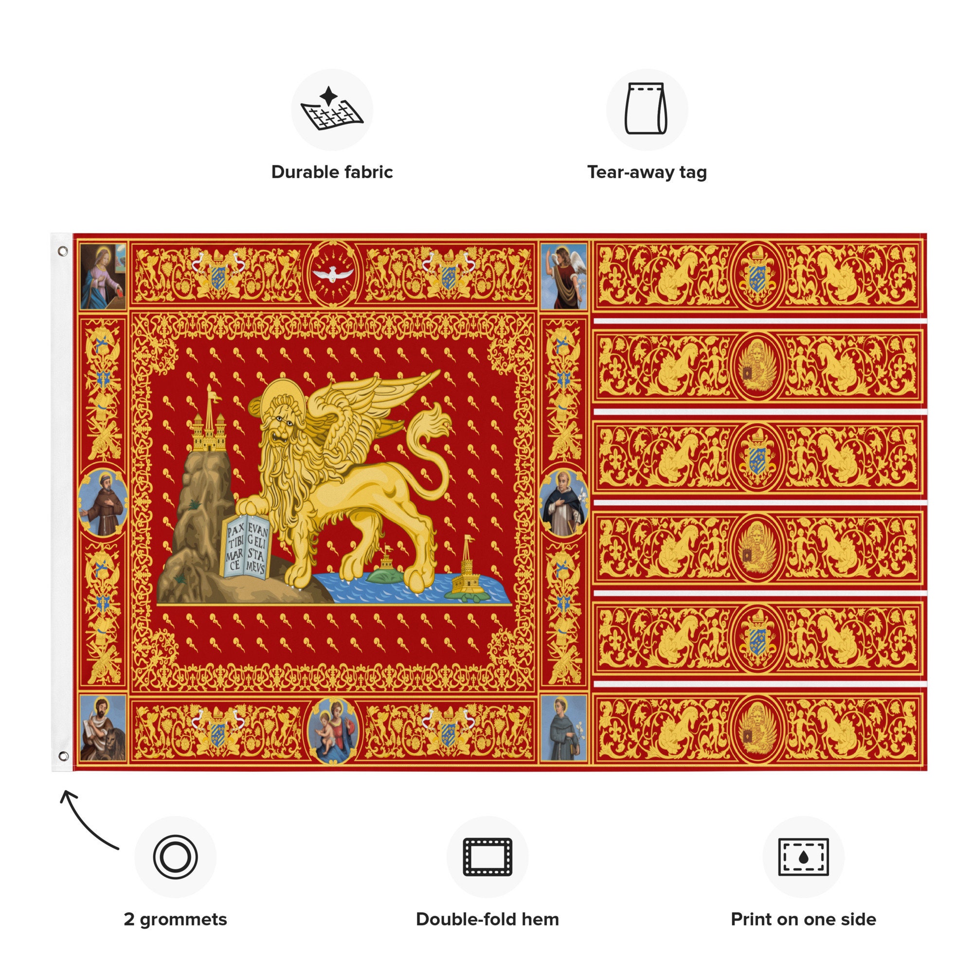 Republic of Venice Flag (1659-1675): Lion Banner, Indoor/outdoor Decor ...