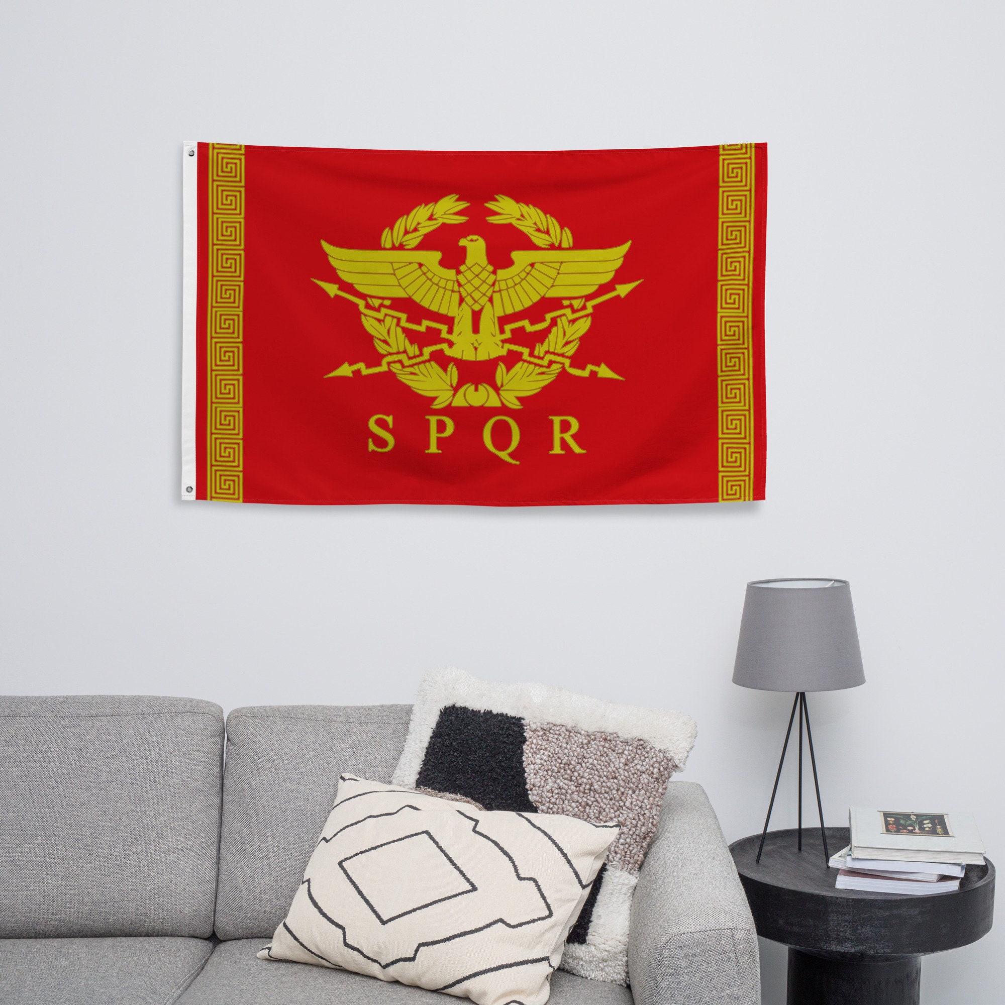 SPQR Ancient Rome Eagle Roman Republic Banner Flag 100% polyester avec ...