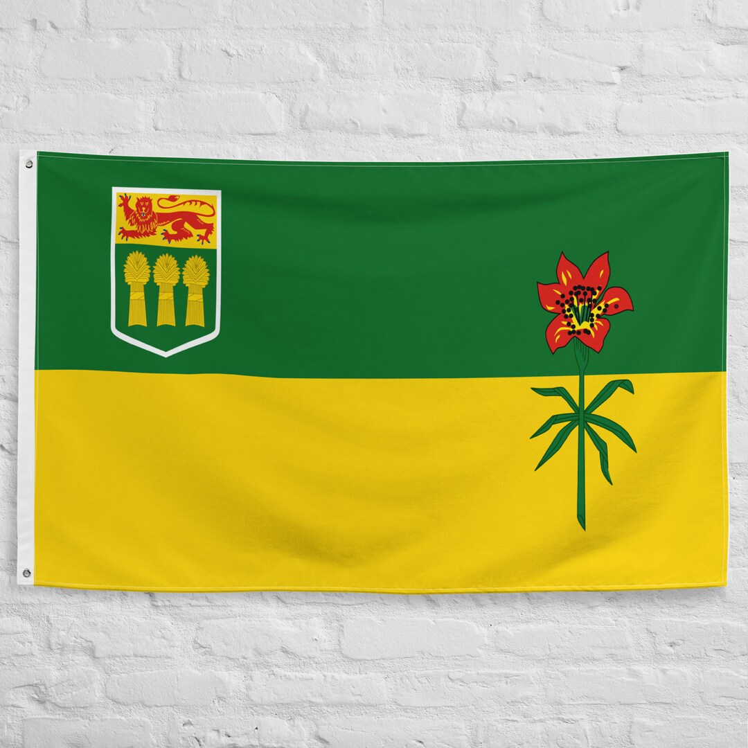 Canadian Province of Saskatchewan Flags With Iron Grommets 100% ...