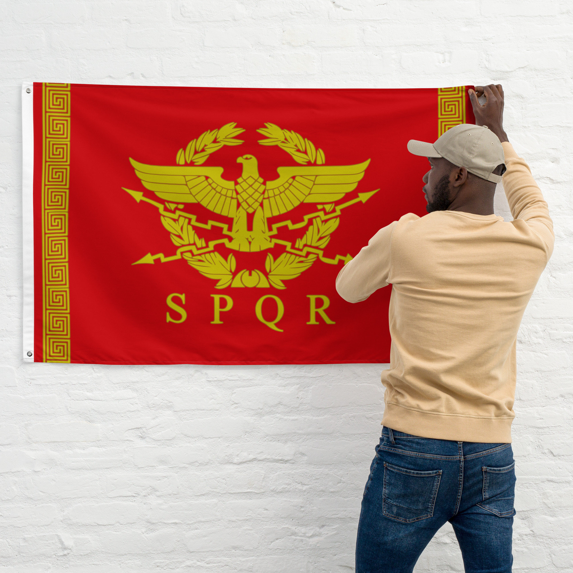 SPQR Ancient Rome Eagle Roman Republic Banner Flag 100% polyester avec ...