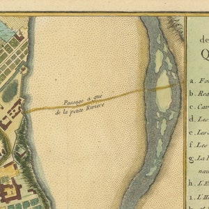 1757 Old Map of Quebec City Plan De La Ville De Quebec, Quebec City Map ...