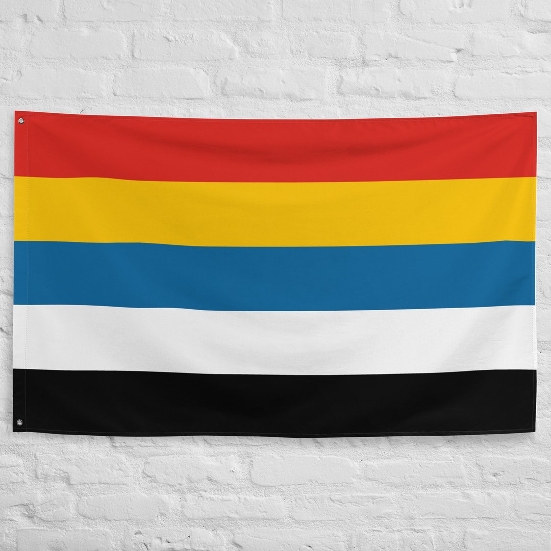 The Five Races Under One Union Flag Banner Made of Polyester Perfect ...