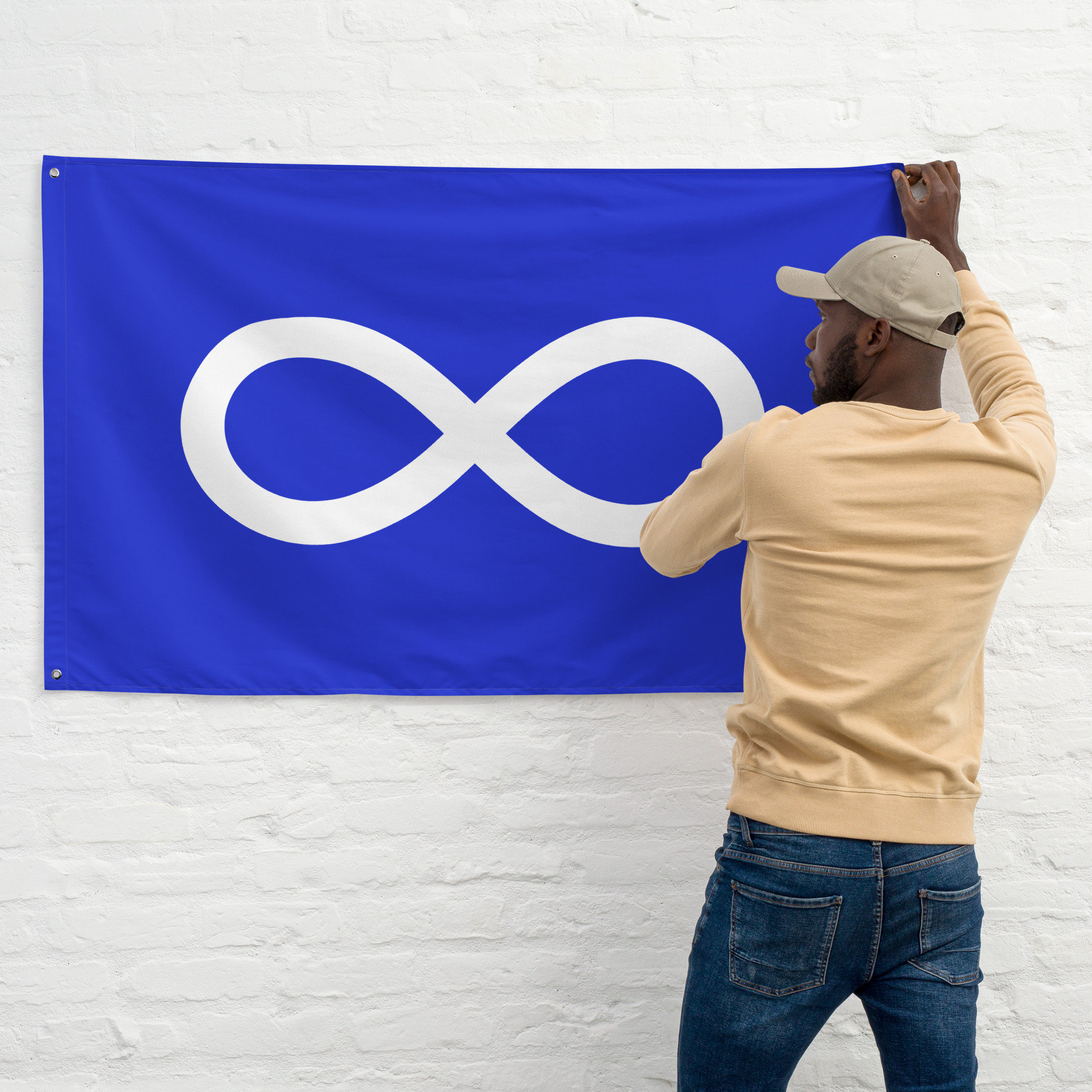 Large Blue Metis Flag Banner 100% Polyester With 2 Iron - Etsy