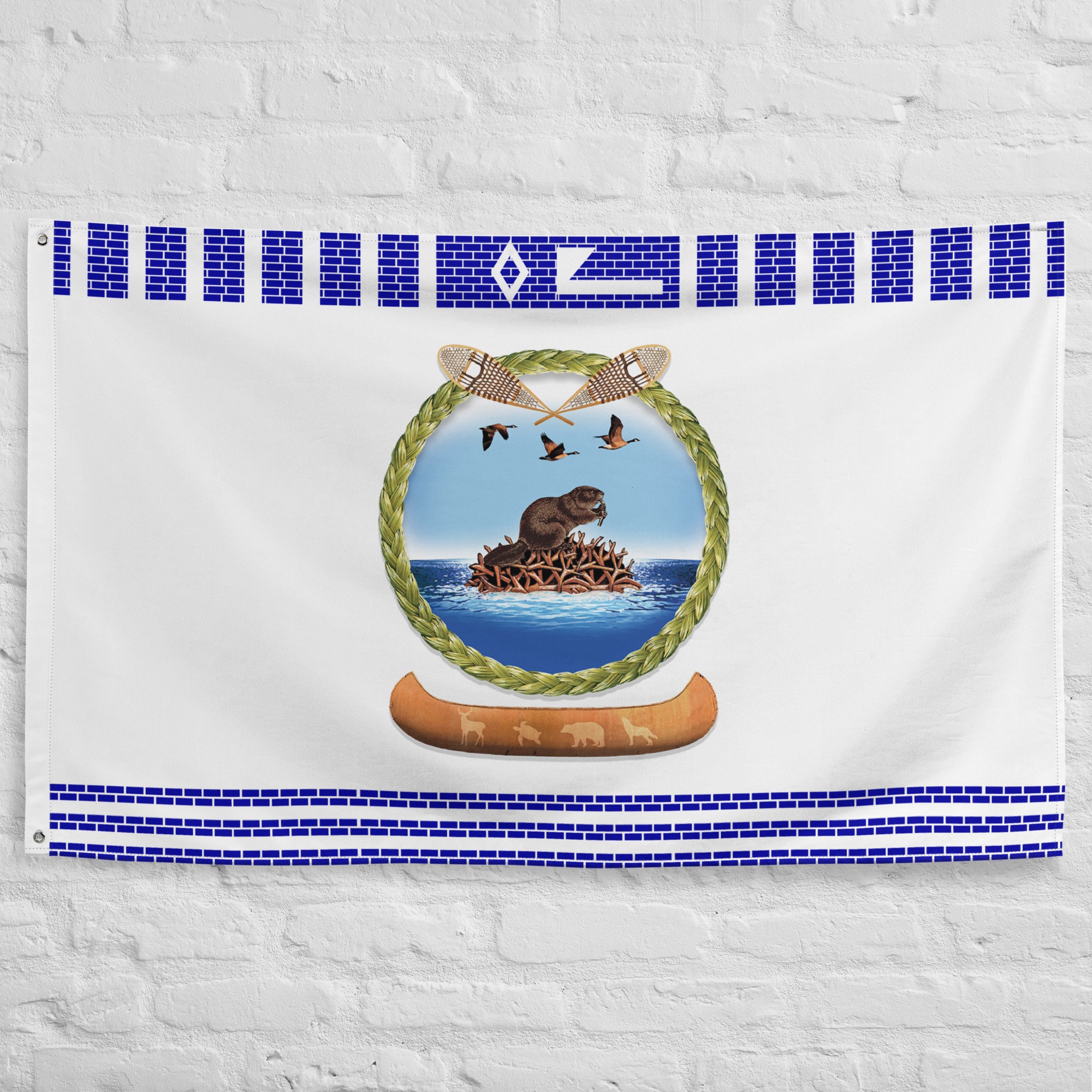 First Nations Hurons Wendats Flag 100% Polyester Canada Native American ...