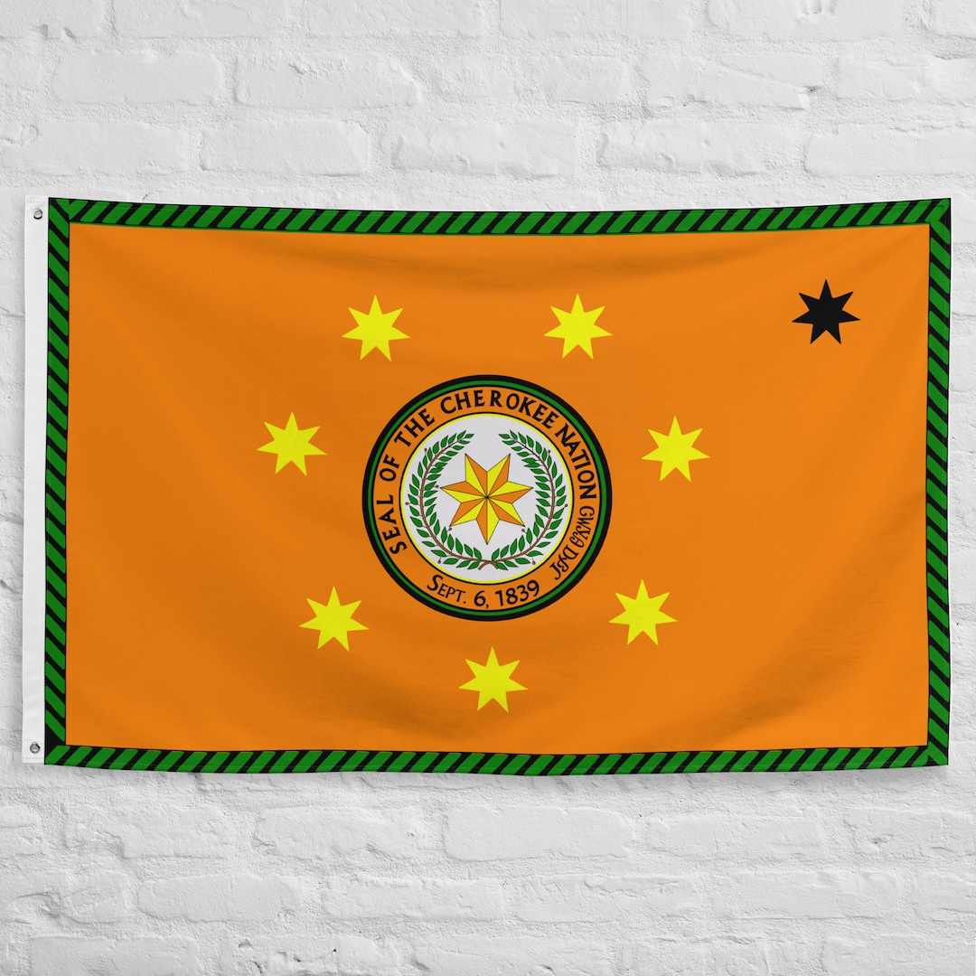 Cherokee Nation Flag: 100% Polyester American Native Flag Cherokee ...