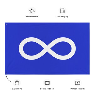 Large Blue Metis Flag Banner 100% Polyester With 2 Iron Grommets ...