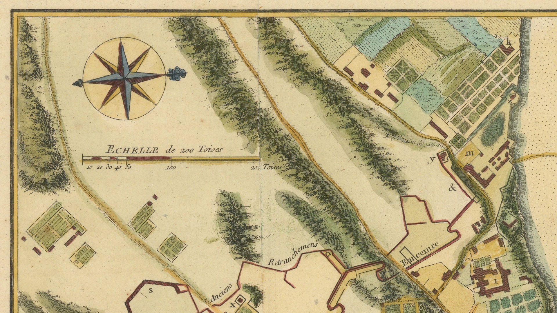 1757 Old Map of Quebec City Plan De La Ville De Quebec, Quebec City Map ...