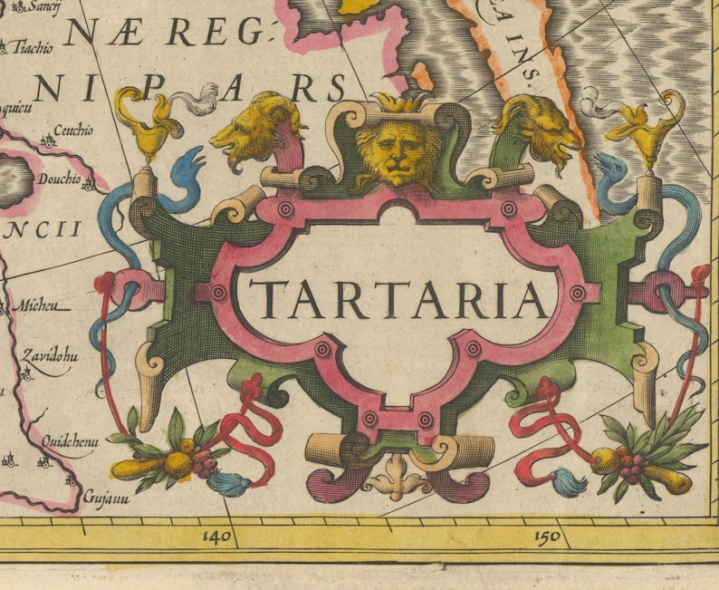 Old Map of Tartaria 1606 Huge Map Antique Decor Fine - Etsy