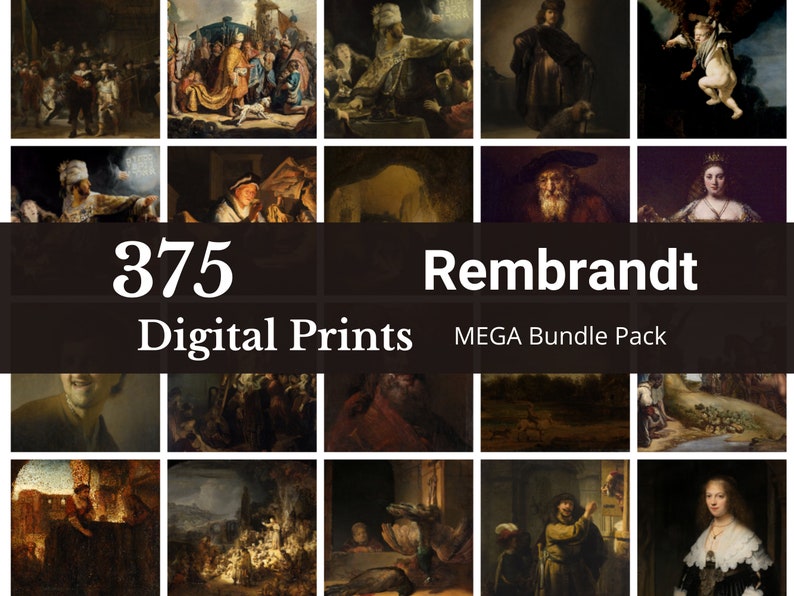 Rembrandt Art Prints: 375 Masterpieces Collection (digital Download) - Etsy