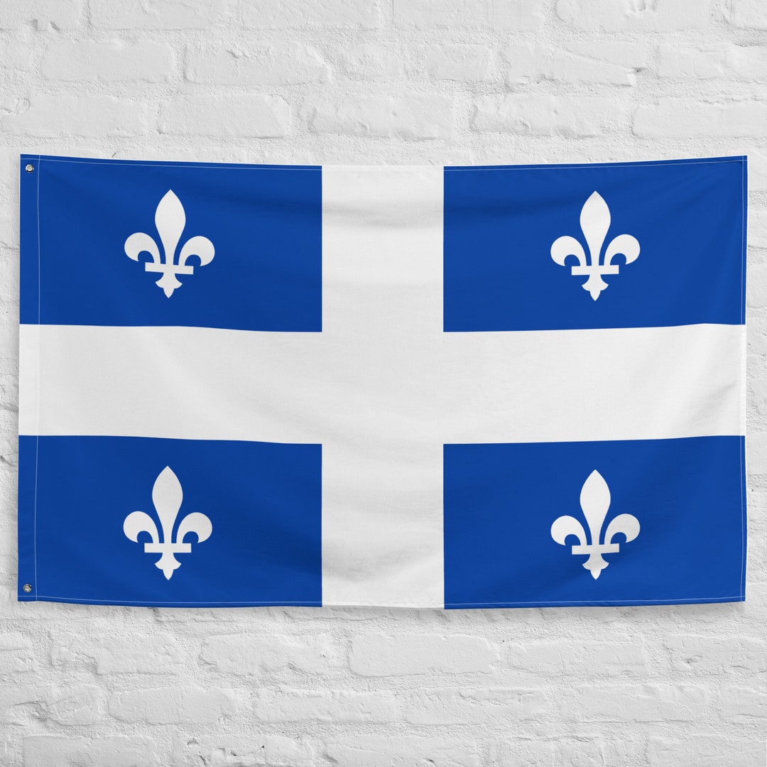 Canadian Province of Quebec Flags With Iron Grommets 100% Polyester ...