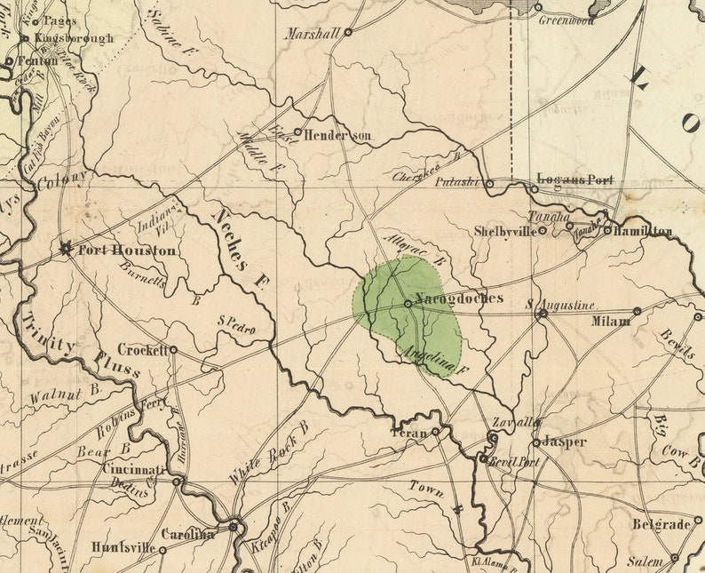 1849 Old Rare First Geological Map of Texas Huge Map Antique - Etsy
