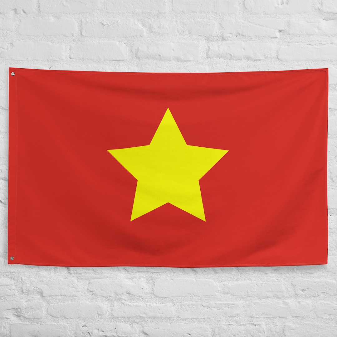 Vietnam Flag Banner: Democratic Republic Polyester Decor - Etsy