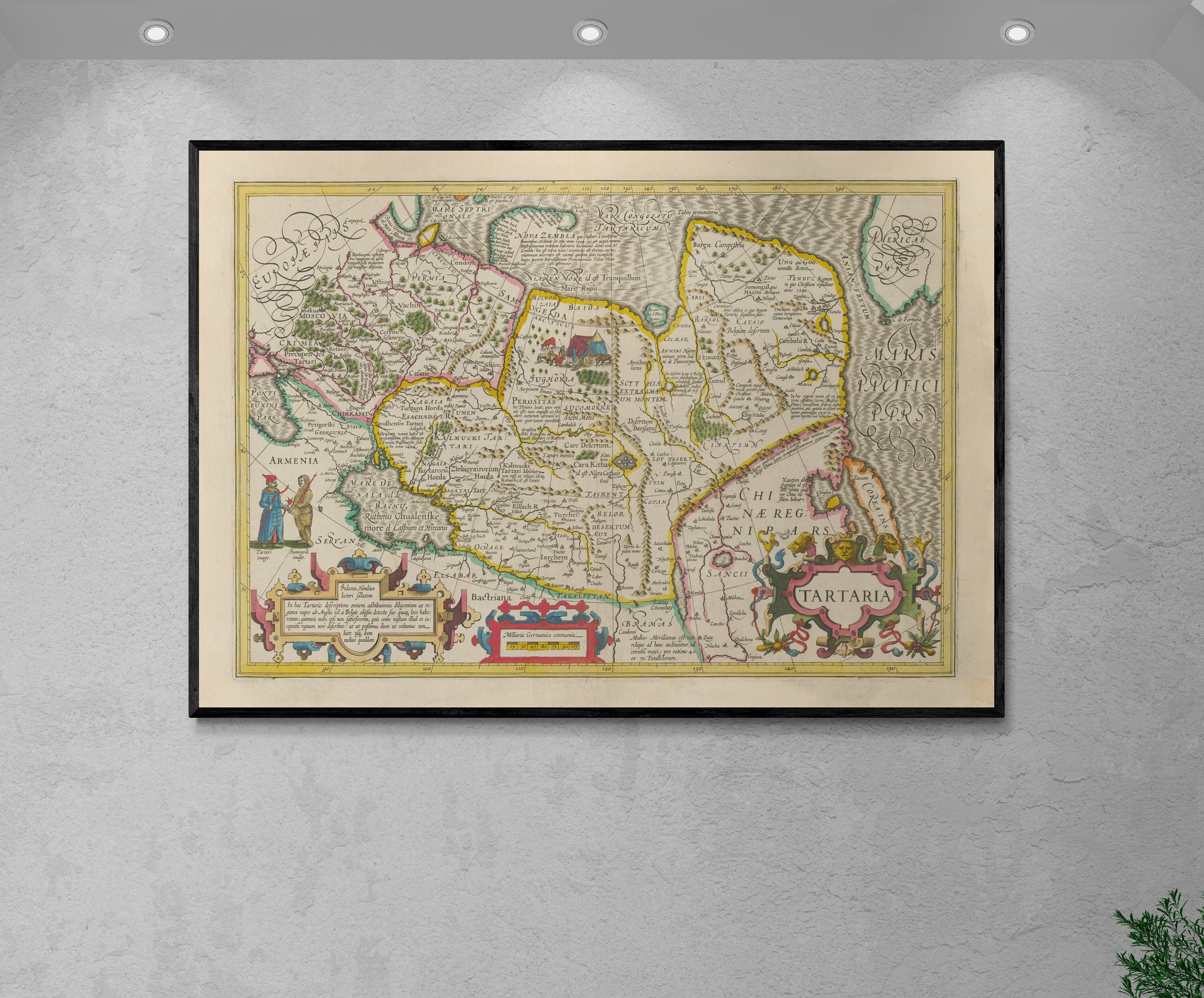 Old Map of Tartaria, 1606, Huge Map, Antique Decor, Fine Reproduction ...