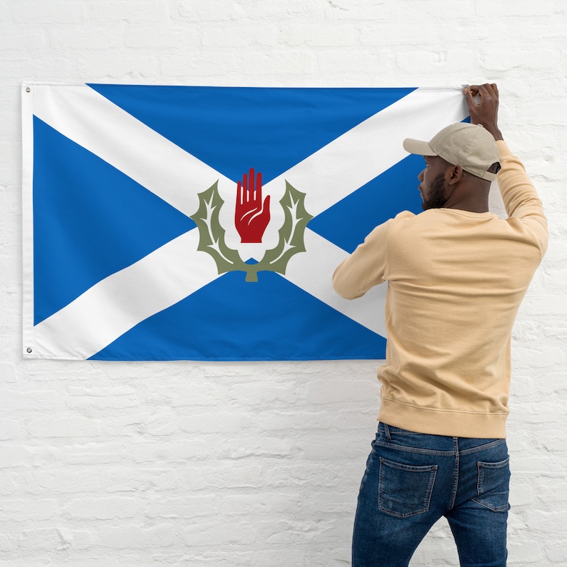 Ulster Scots Flag: Polyester Banner With Iron Grommets - Etsy
