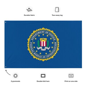 FBI Flag, Federal Bureau of Investigation, Law Enforcement Banner, FBI ...