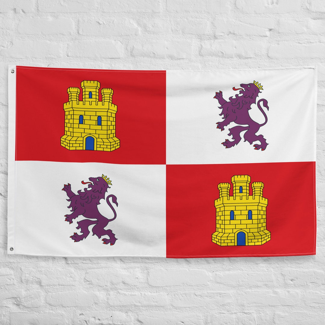 Castile and Leon Banner Flag 100% Polyester With 2 Iron Grommets ...