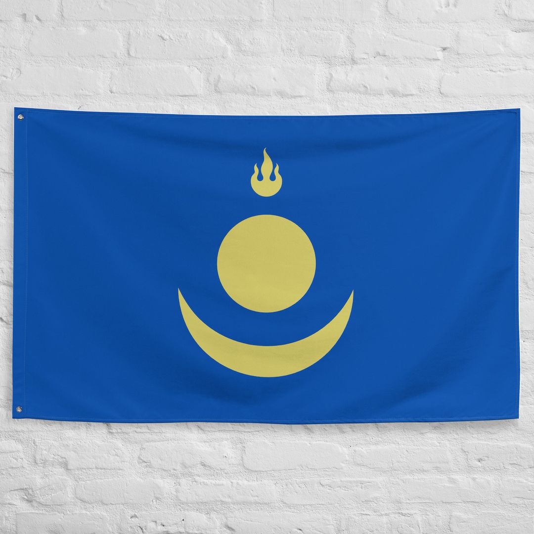 Mongolian Empire Flag Banner Made of Polyester Perfect for Home Decoration Flag of Mongolian ...