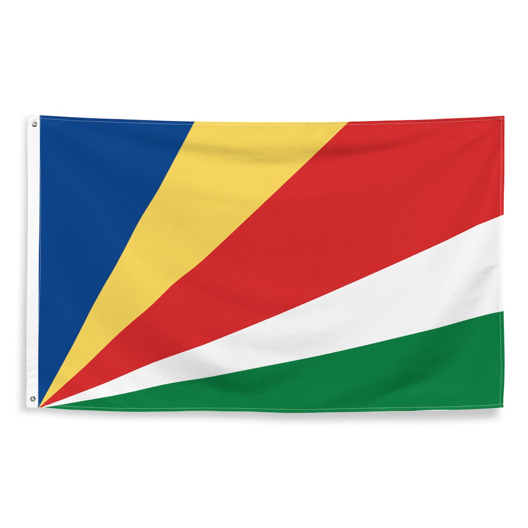 Seychelles National Flags Polyester With Iron Grommets 100% Seychelles ...