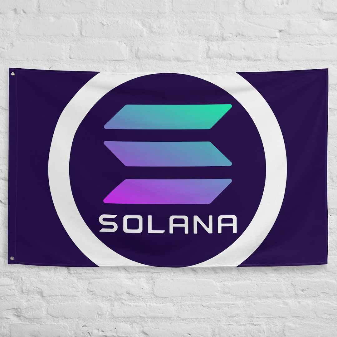 SOL Large Flag Solana Flag Indoor or Outdoor Flag Flying Flag Banner ...