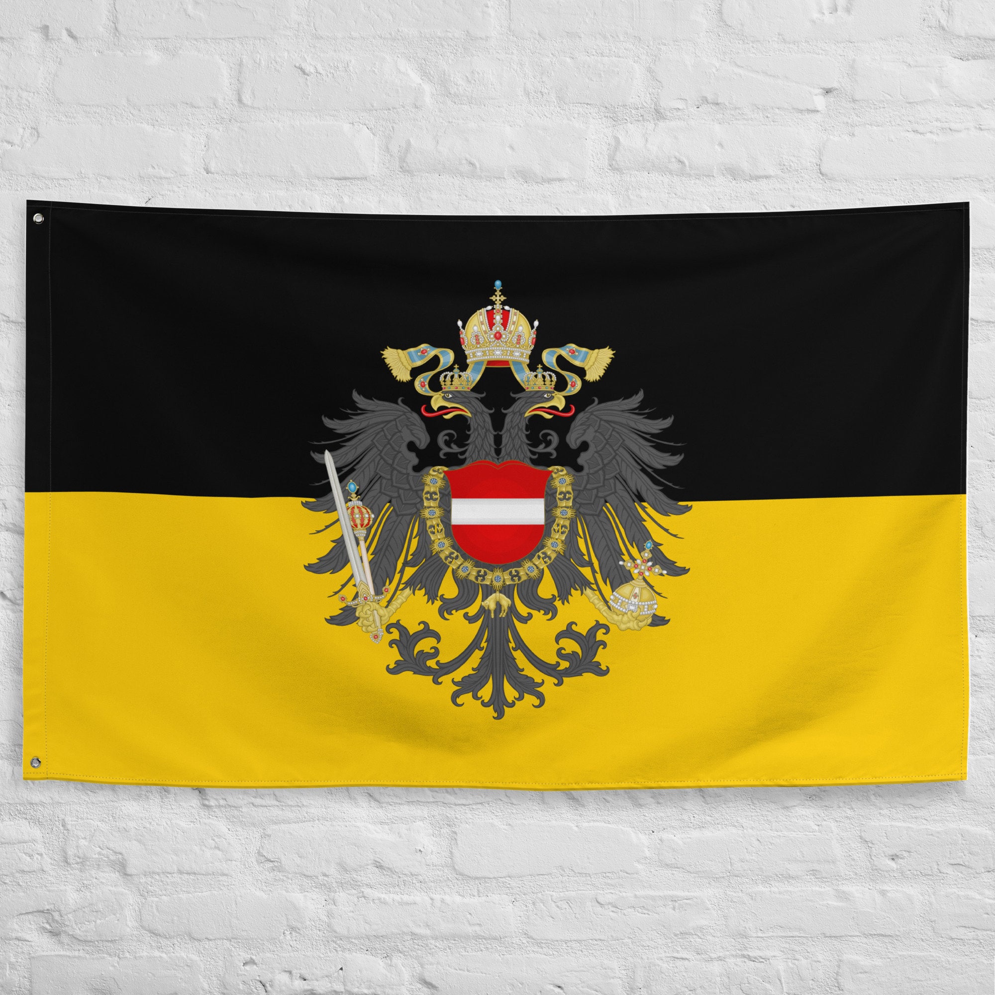 Large Flag Austria Flags Flying Flag Banner 100% Polyester With 2 Iron ...
