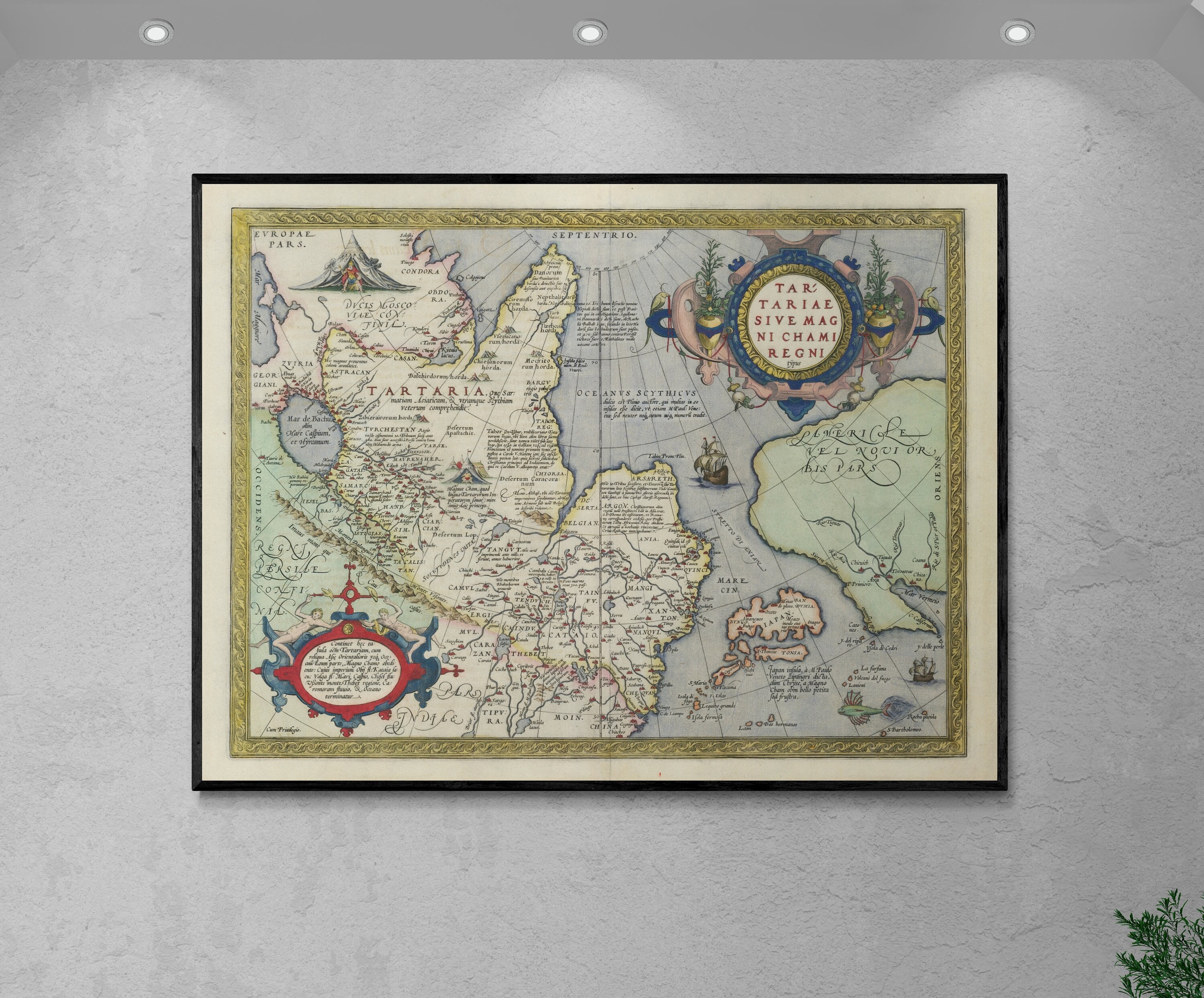 Ortelius Old Map of Tartaria, 1572, Huge Map, Antique Decor, Fine ...