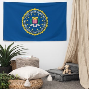 FBI Flag, Federal Bureau of Investigation, Law Enforcement Banner, FBI ...