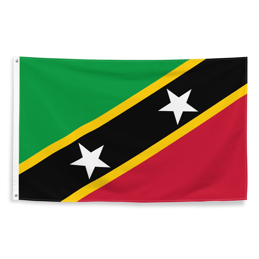 Kittitian National Flags Polyester With Iron Grommets 100% Saint Kitts ...