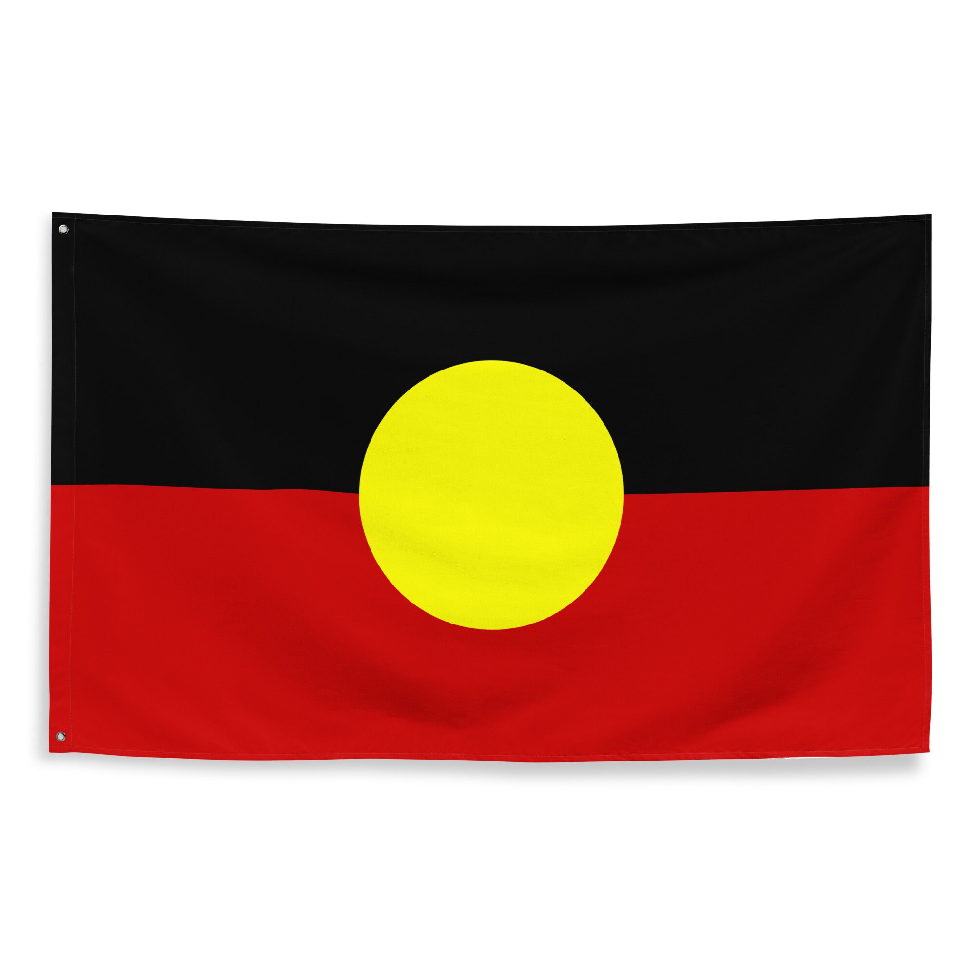 Large Aboriginal Flag Flying Flag Banner 100% Polyester With 2 Iron ...