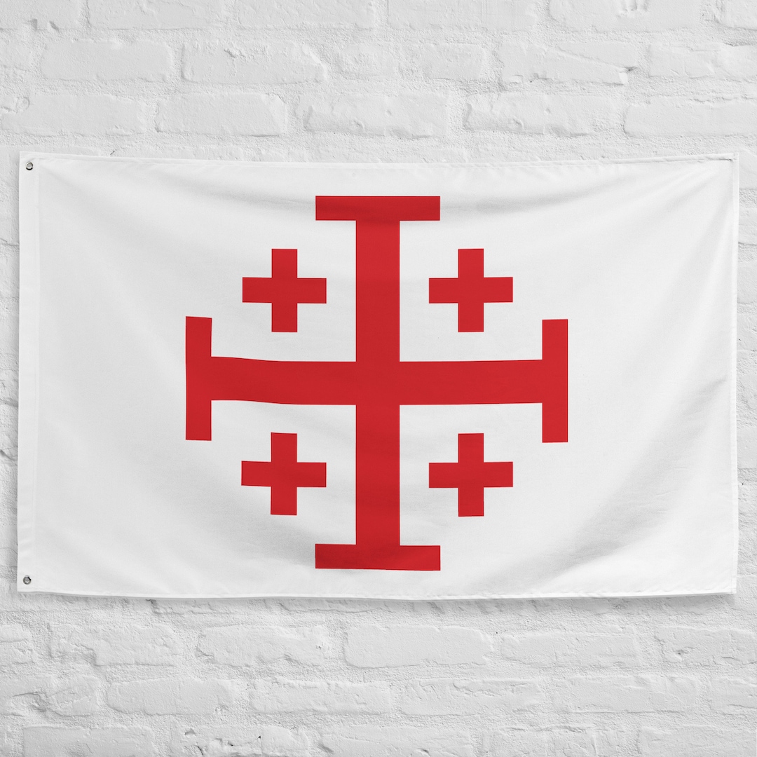 Order of the Holy Sepulchre of Jerusalem Cross Flag 100% Polyester With ...