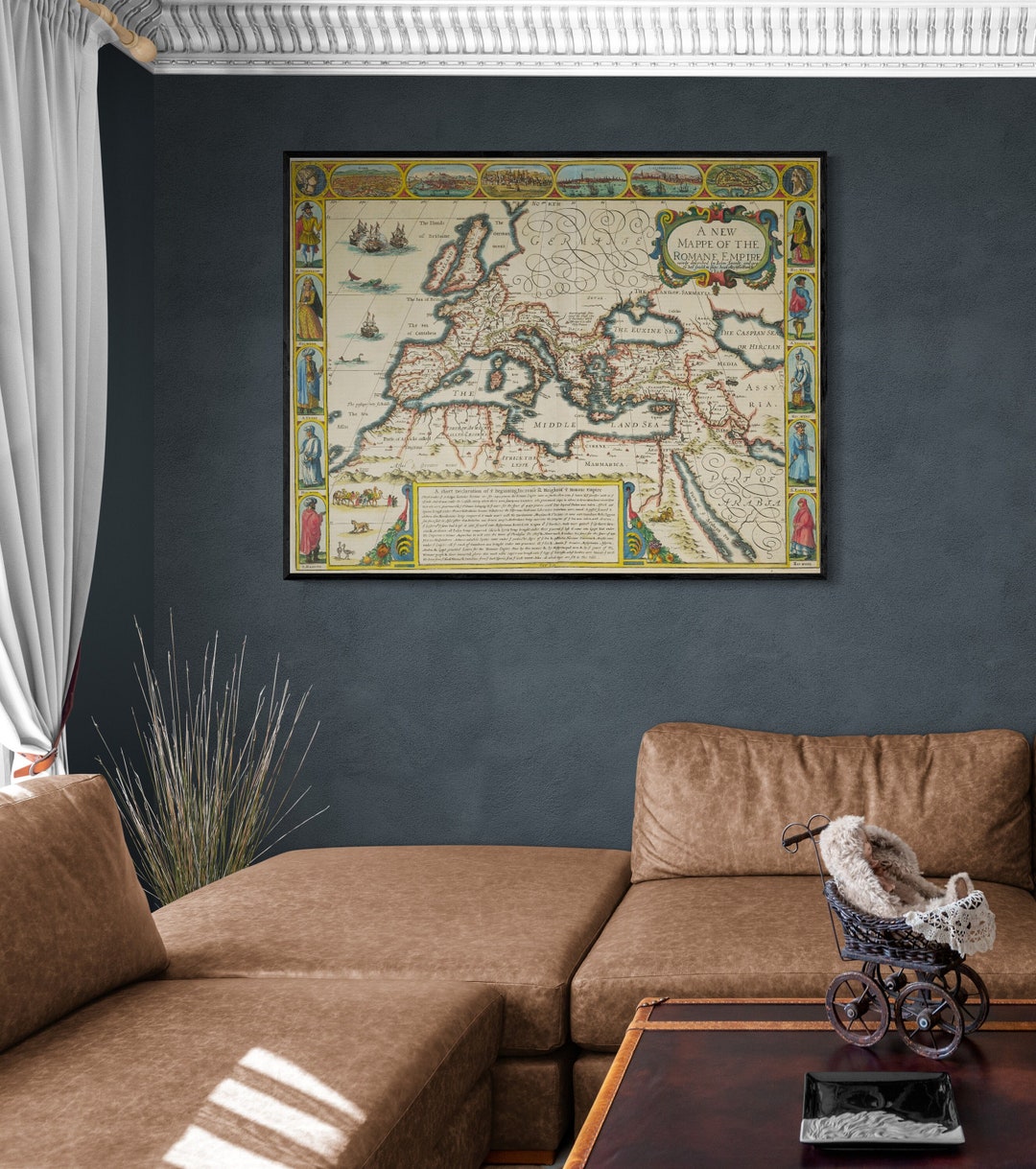 Map of Ancient Roman Empire A New Mappe of the Romane Empire | Vintage ...