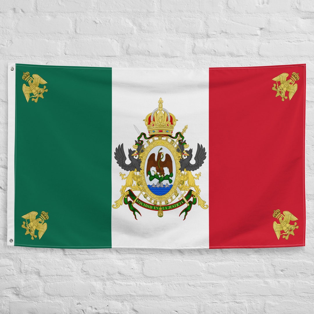 Historical Mexican Flags Polyester With Iron Grommets 100% Old Mexico ...