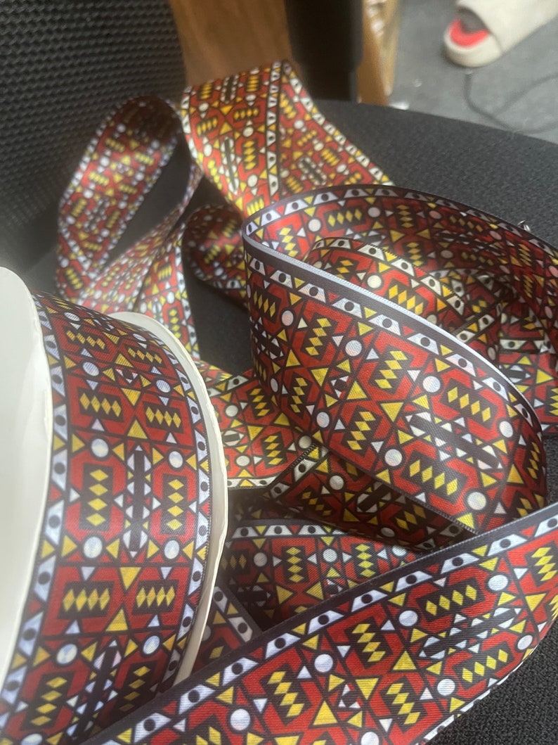 2 Wide African Print Ribbon African Ankara Kente Ribbon Ankara Ribbon ...