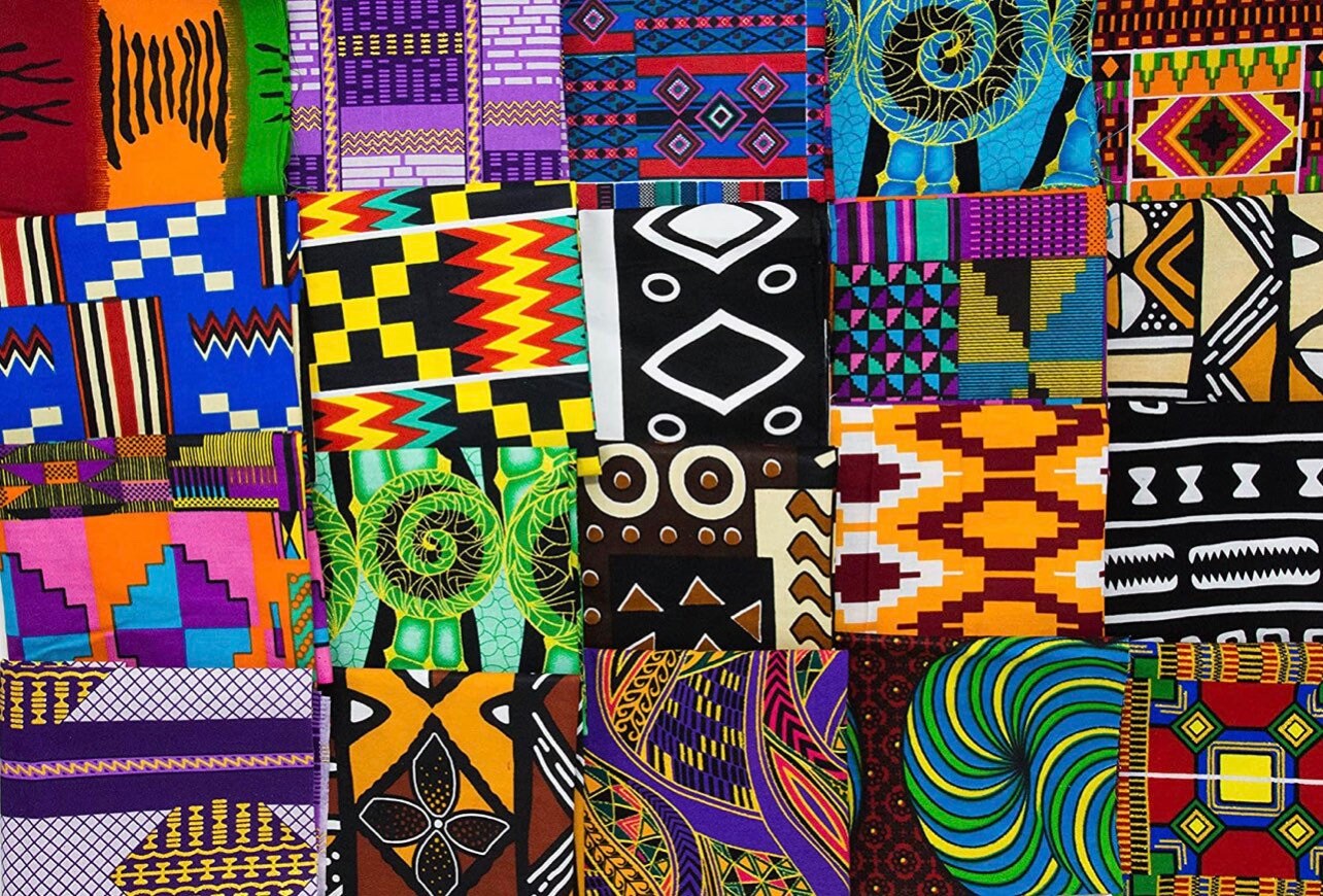6 Random Fat Quarter Bundle/african Fabric/ 6 Quarter Pieces Ankara ...