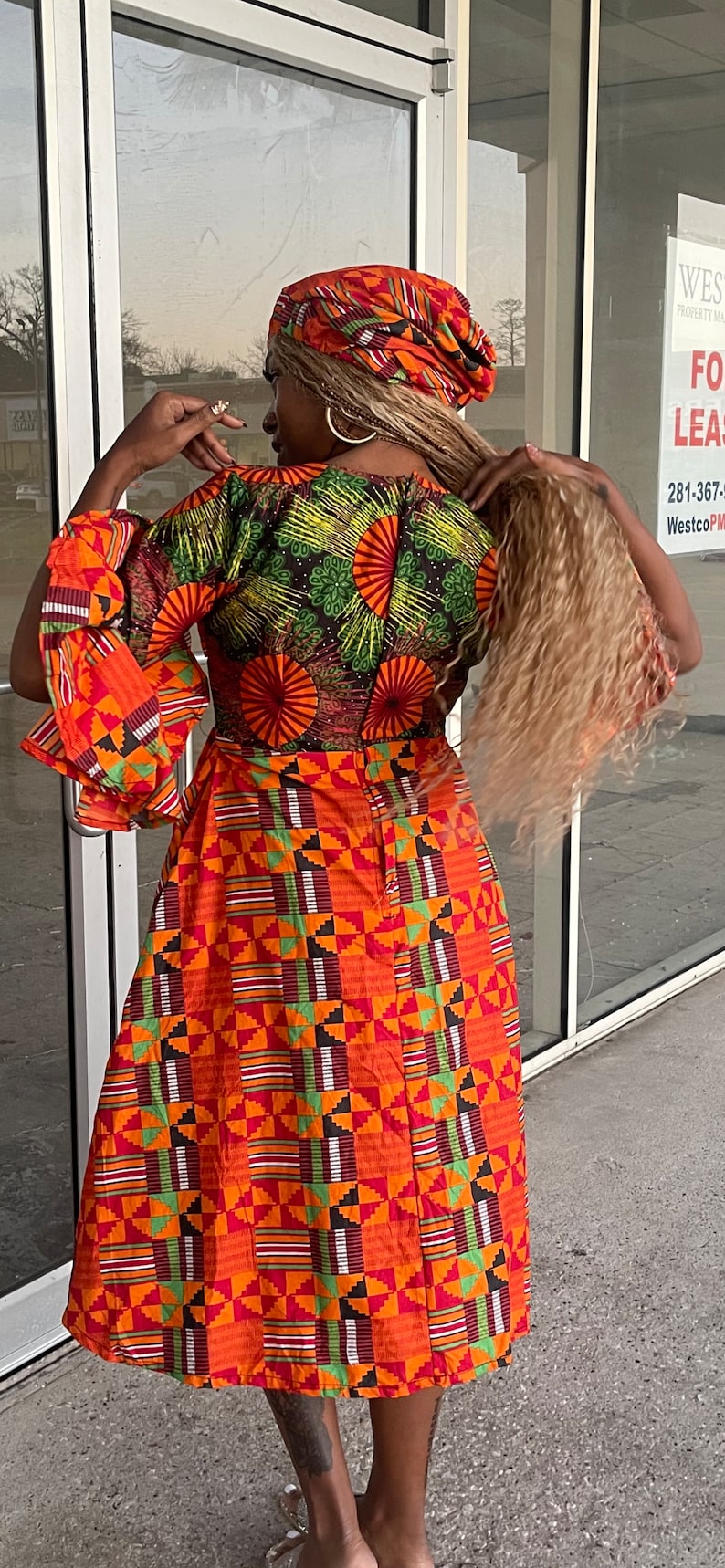 African Clothing for Women Ankara Kente Danshiki African Party Dress ...