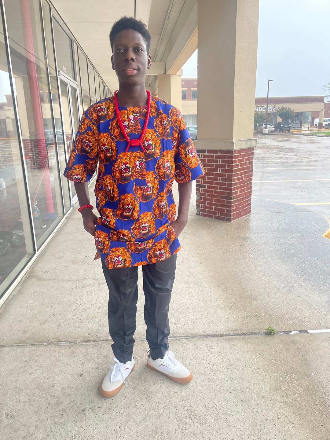 Igbo Traditional Men Top Wedding African Ankara Print Isi - Agu Wears ...