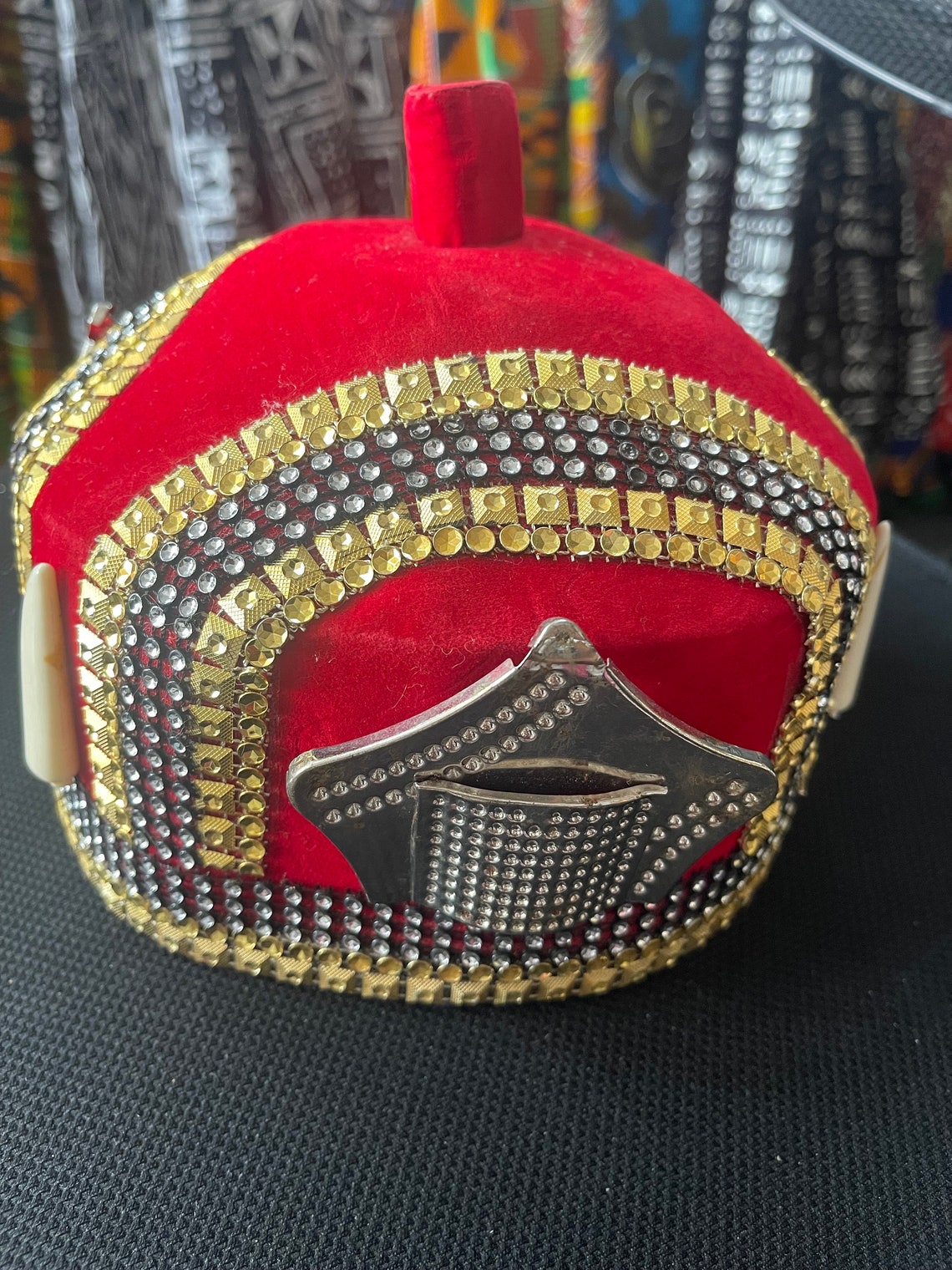 New Cowries Royalty Hat/african Prince/traditional Hat/chieftaincy Hat ...