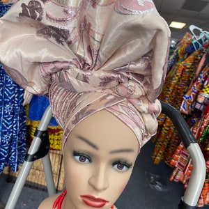 African Autogele, Ready to Wear Silver Gele, African Hat, Traditional ...