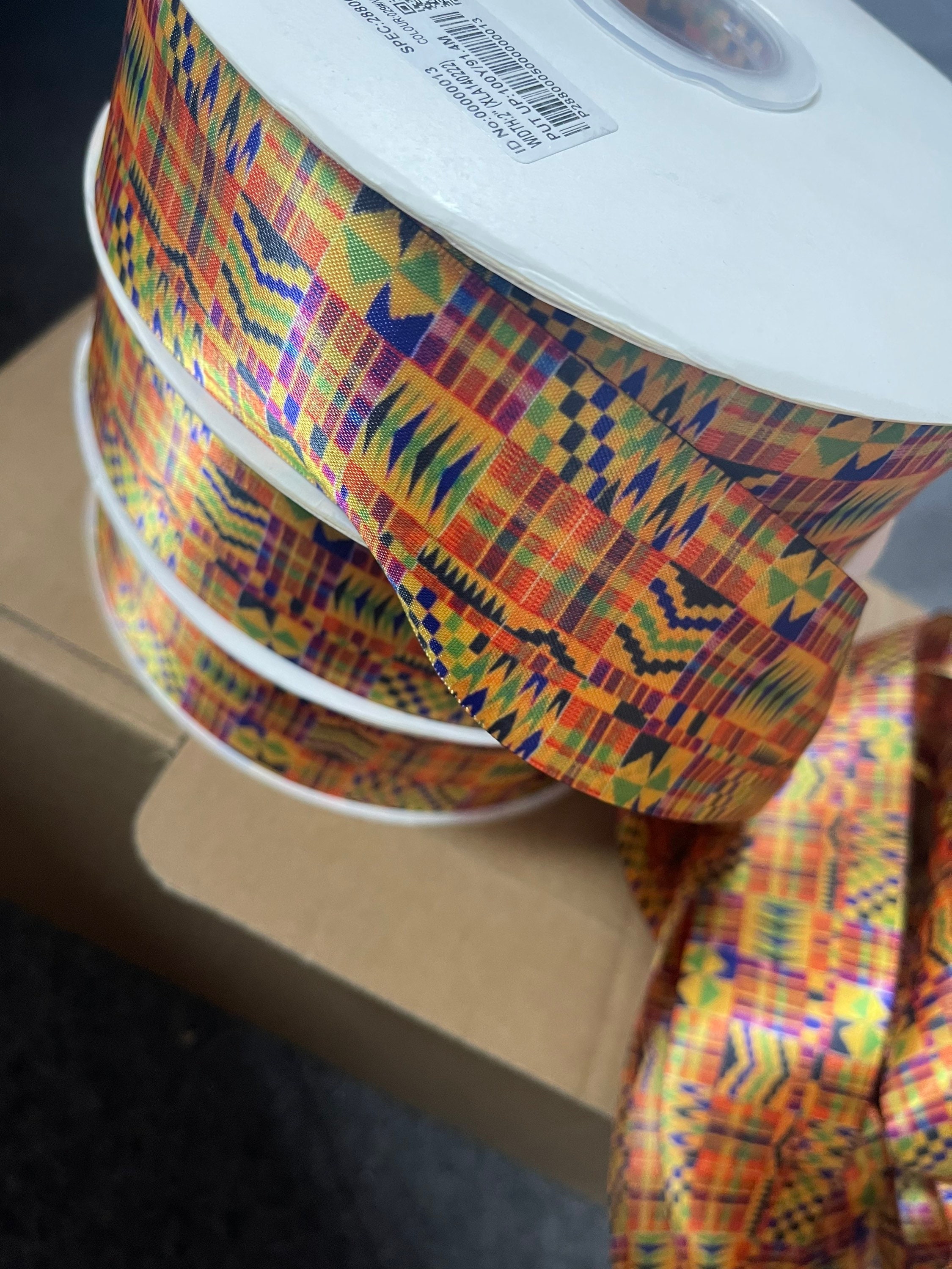 2 Wide African Print Ribbon African Ankara Kente Ribbon - Etsy