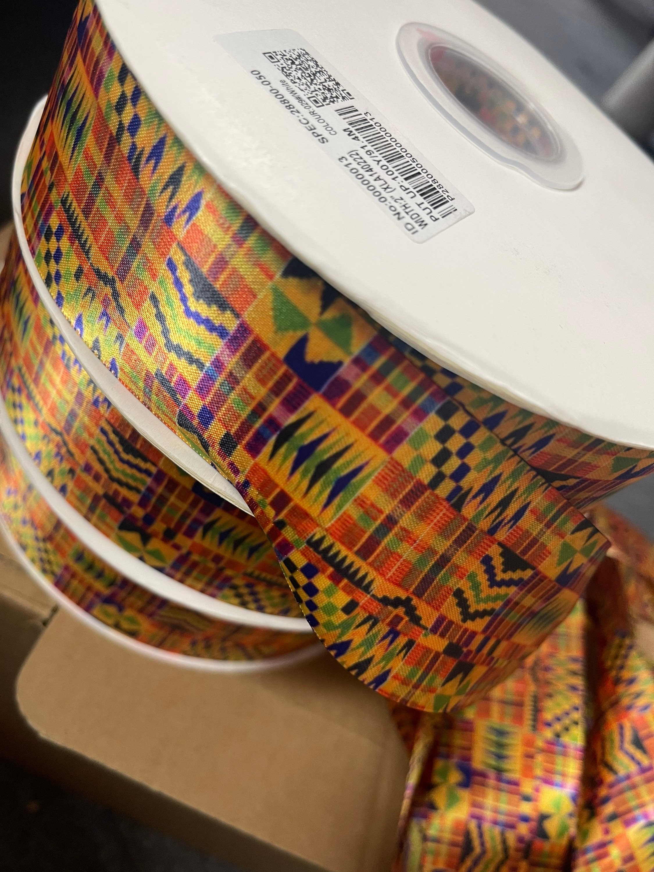 2 Wide African Print Ribbon African Ankara Kente Ribbon Ankara Ribbon ...